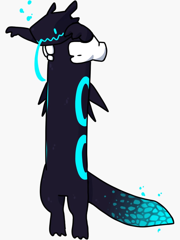 "Long Lizard (cyan) Rain World" Sticker for Sale by ZcatUwU | Redbubble