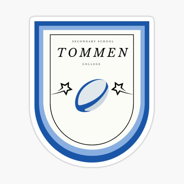 "Tommen collage logo blue // Boys of Tommen" Sticker for Sale by ...