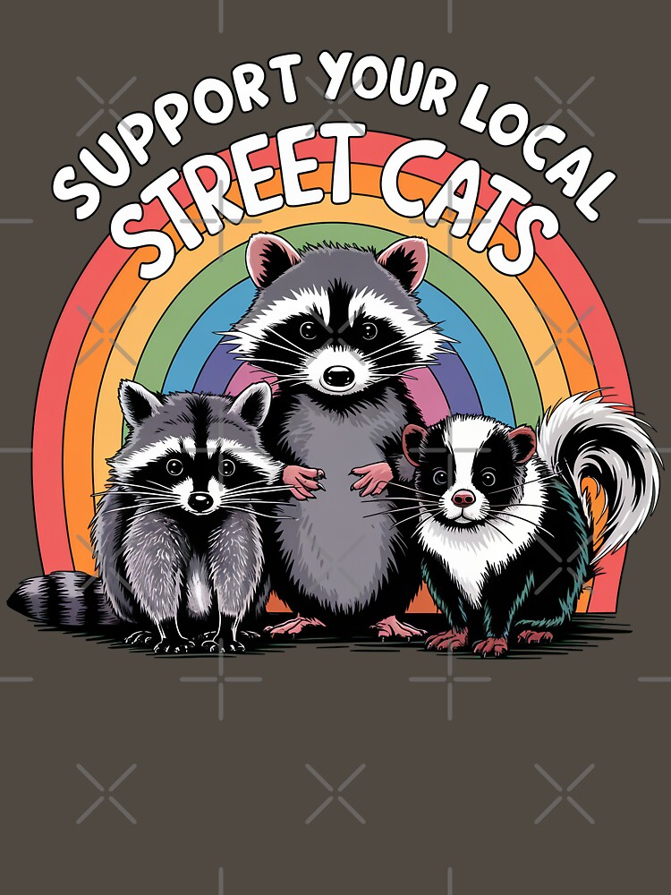 "Support Your Local Street Cats - Cute Raccoon, Possum, and Skunk ...
