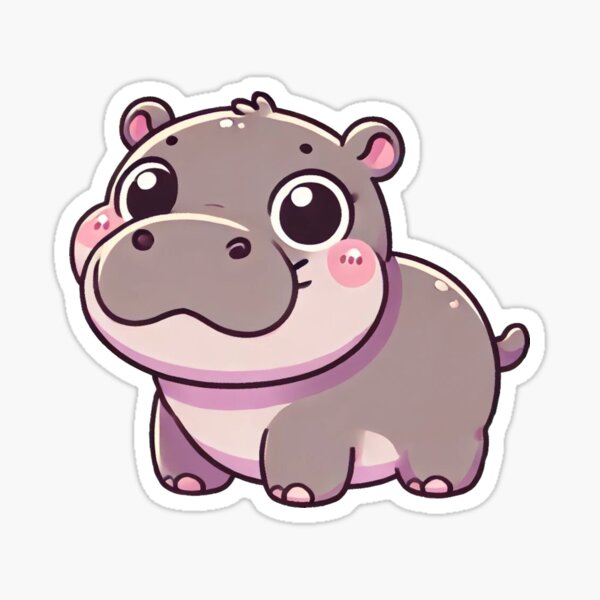 Pegatina for Sale con la obra «Caricatura de Moo Deng» de Zeverett | Redbubble