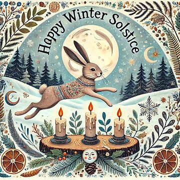 "Happy Winter Solstice" Sticker for Sale by ArizonaWitches | Redbubble