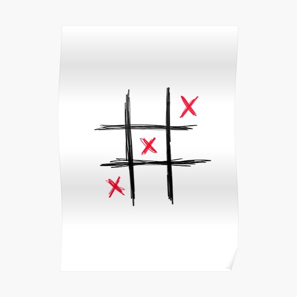 Tic Tac Toe Posters | Redbubble