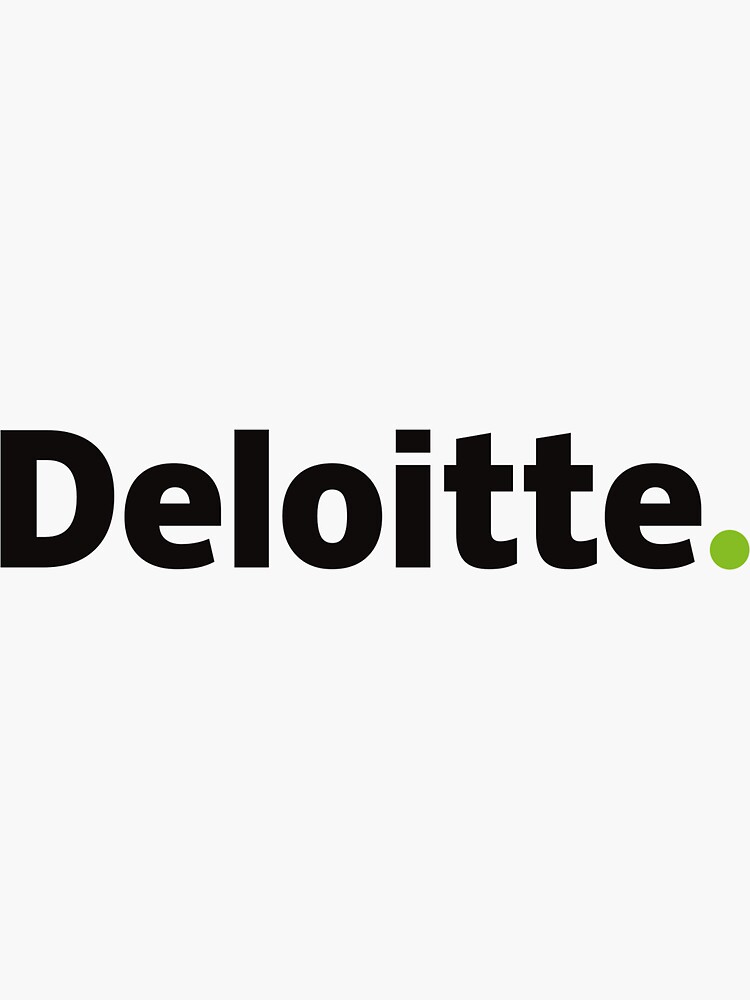 "Deloitte Logo with Iconic Green Dot" Sticker for Sale by guna3006 ...