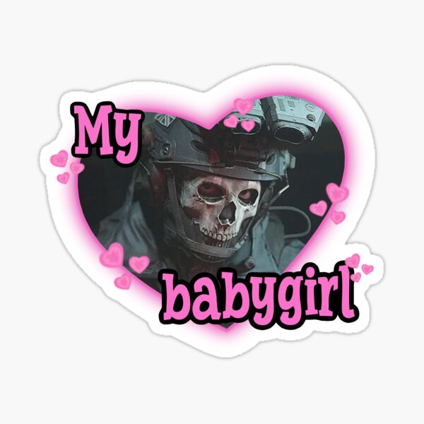 "My babygirl simon ghost riley " Sticker for Sale by Anastasiia Zhalii ...