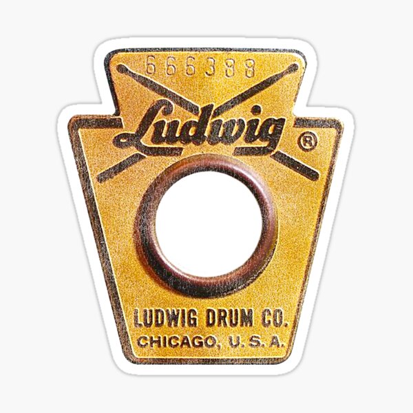 "Ludwig Badge Worn" Sticker for Sale by alhern67 | Redbubble