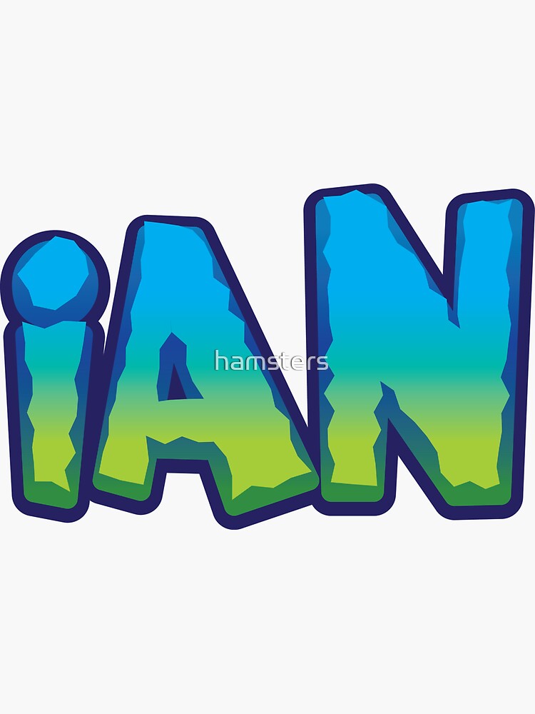"Ian" Sticker for Sale by hamsters | Redbubble