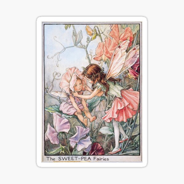 "Flower Fairies Sweet Pea" Sticker for Sale by lea-lani | Redbubble