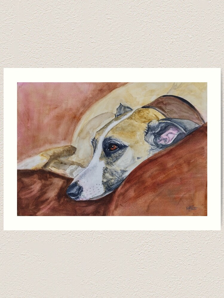 "Happy Whippet" Art Print for Sale by DoubleDutch | Redbubble