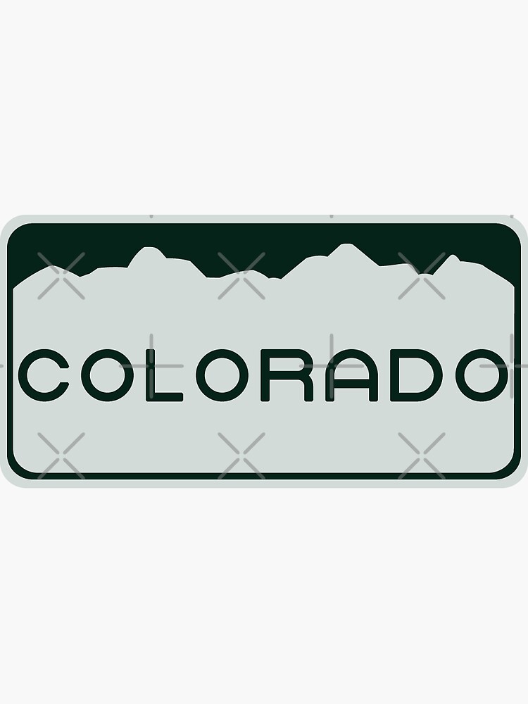 "Colorado License Plate" Sticker by MoonGraphic | Redbubble