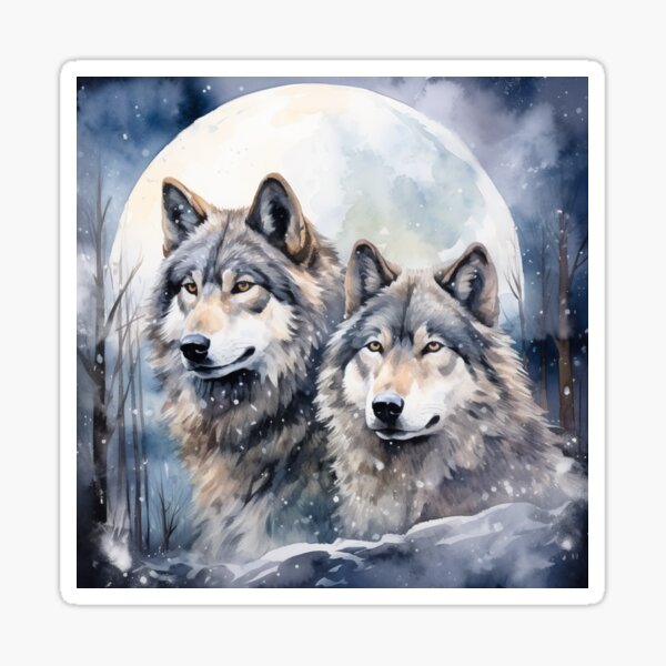 "Winter Wolves" Sticker for Sale by Loot-Dragon | Redbubble