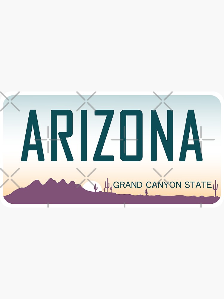 "Arizona License Plate" Sticker for Sale by MoonGraphic | Redbubble