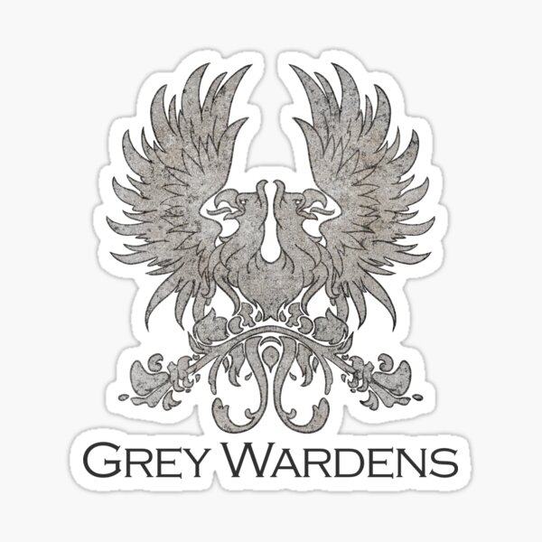 "The Grey Wardens Logo" Sticker for Sale by Beware-Dragons | Redbubble