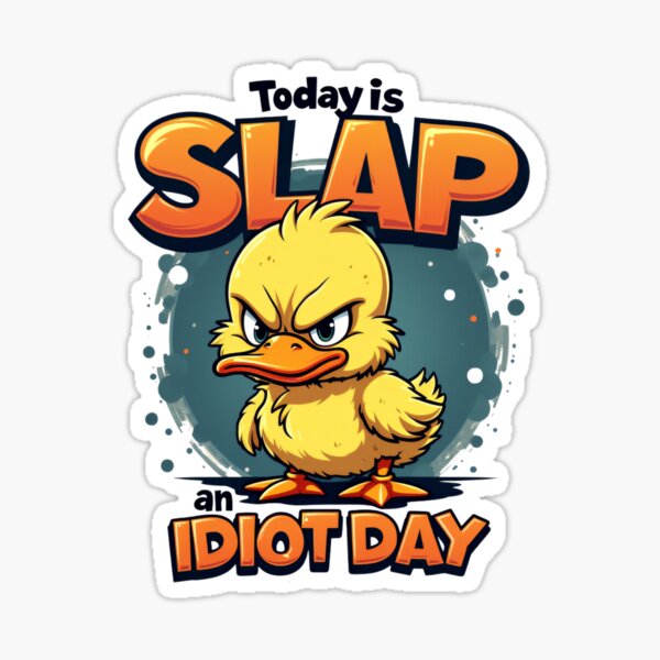 "Today Is Slap An Idiot Day I'm Gonna Be Busy " Sticker for Sale by ...