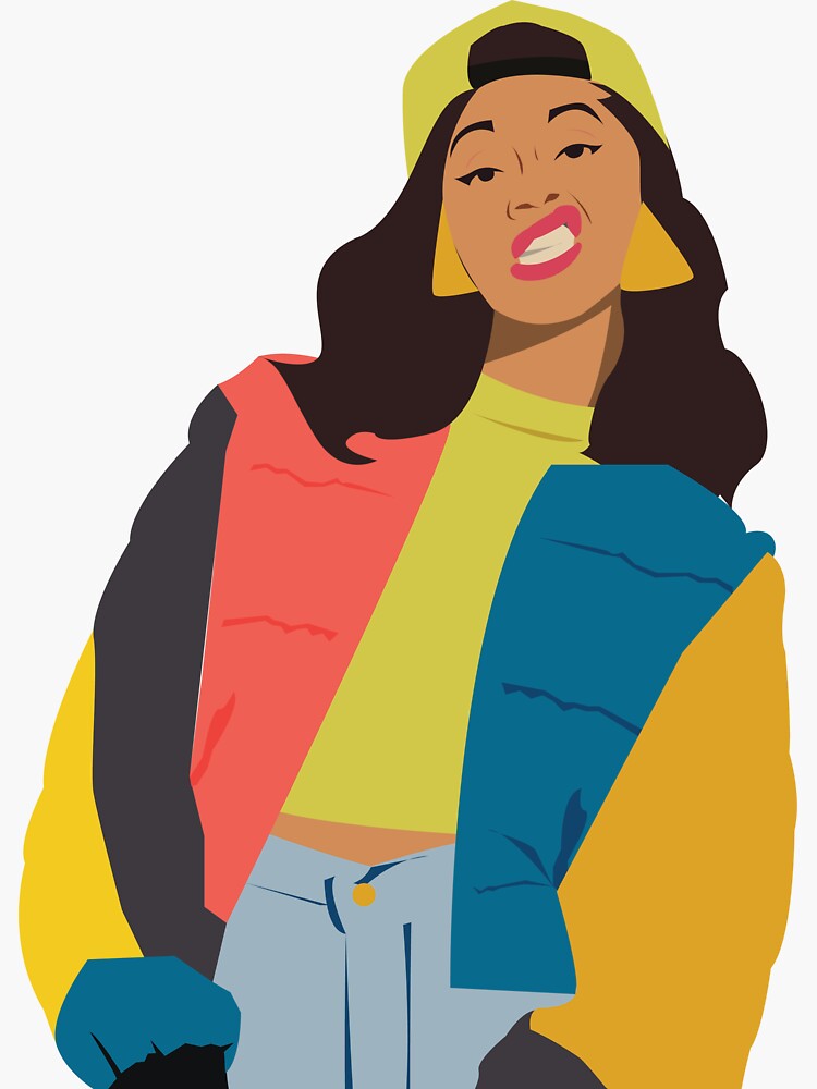 "Cardi B" Sticker for Sale by StephanieAlex | Redbubble