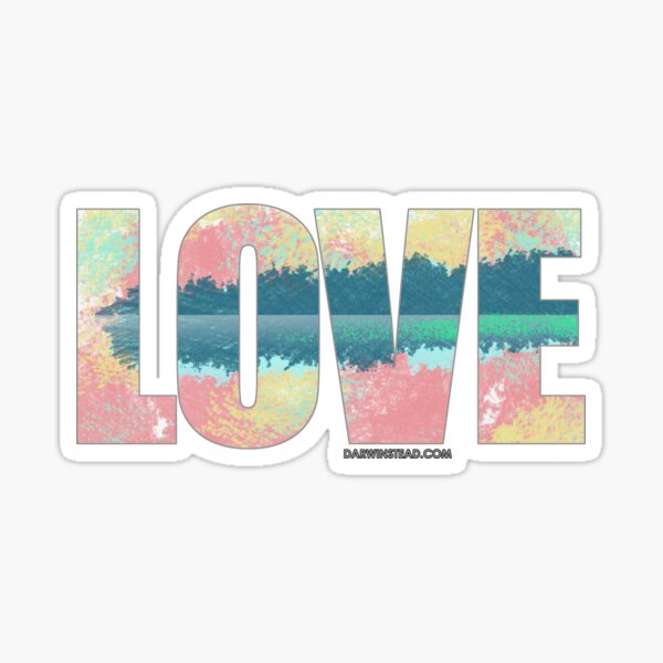 "LOVE" Sticker for Sale by DARWIN STEAD | Redbubble