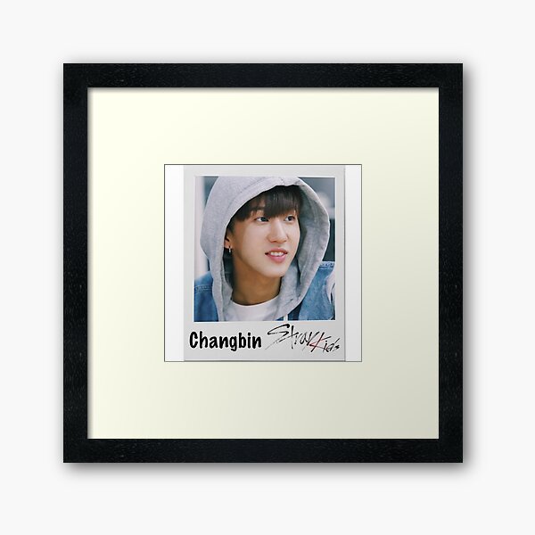 "Changbin Stray Kids Sticker" Framed Art Print by snowf-snowj | Redbubble