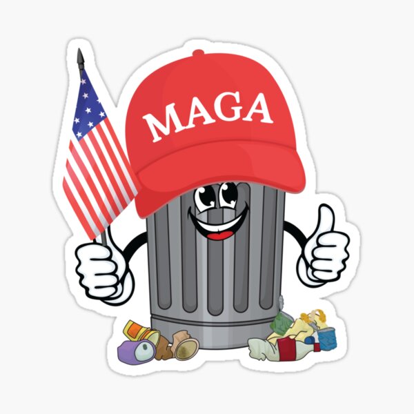 "Garbage For Trump 2024 We Are Not Garbage Vote Trump" Sticker for Sale ...