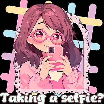 "taking a selfie, chibi anime girl selfie" Sticker for Sale by LWOI ...