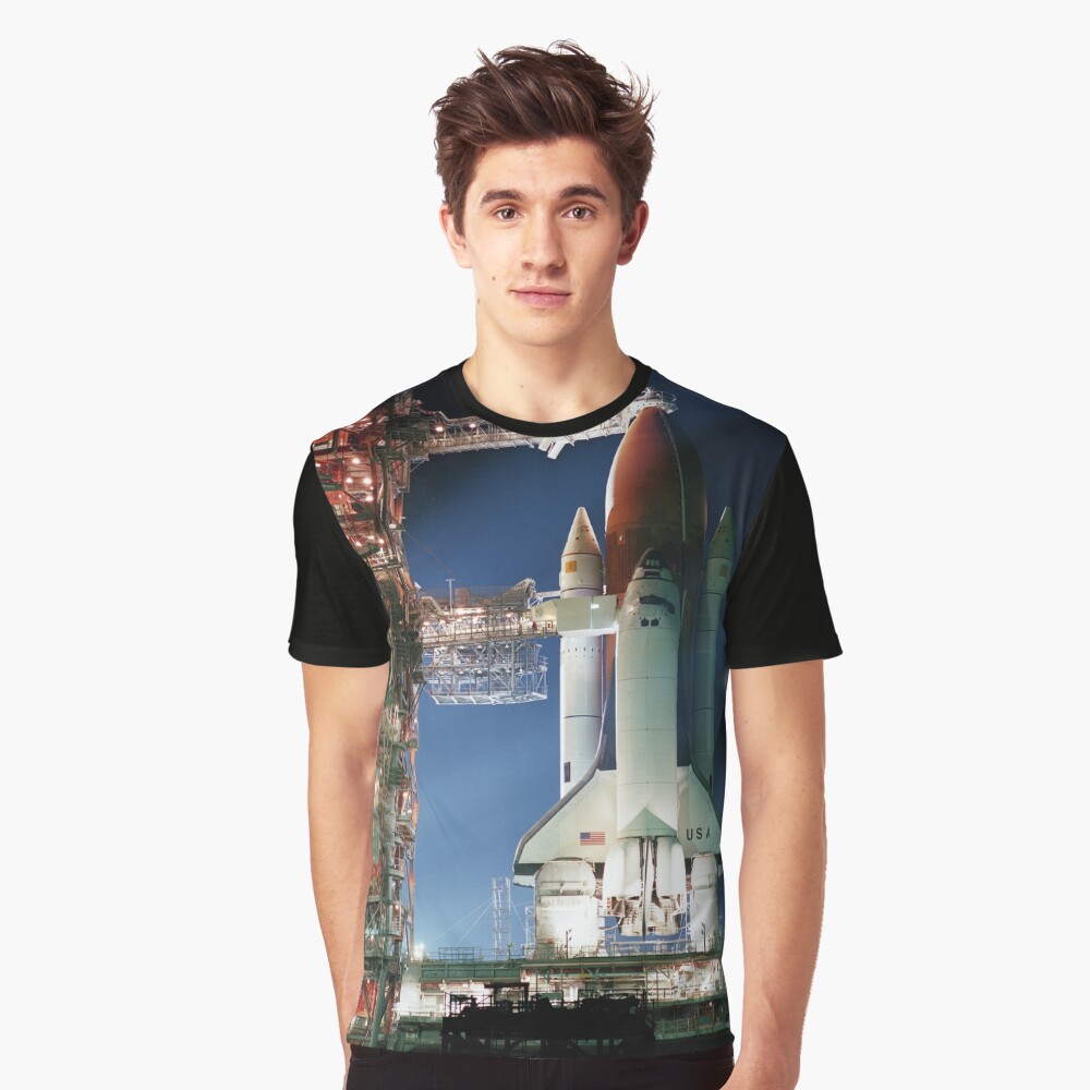 "NASA Space Shuttle Columbia Ready for Historic STS-5 Launch 1982" Sticker for Sale by Steven ...