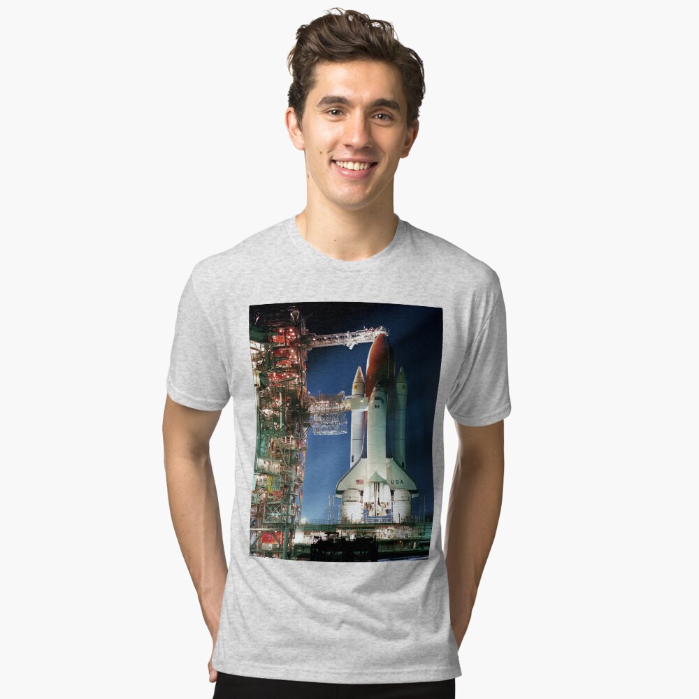 "NASA Space Shuttle Columbia Ready for Historic STS-5 Launch 1982" Sticker for Sale by Steven ...