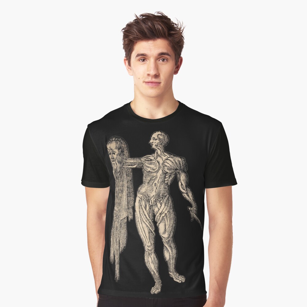 "Flayed Man Vintage Anatomy Illustration " Sticker for Sale by ...