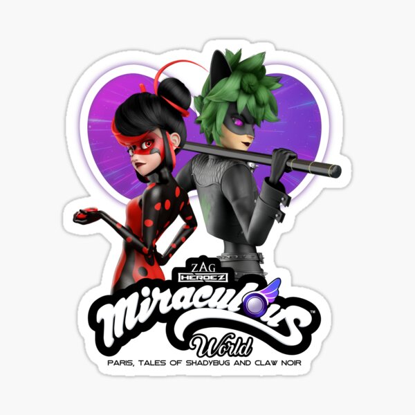 "Miraculous Ladybug: Shadybug and Claw Noir" Sticker for Sale by ...