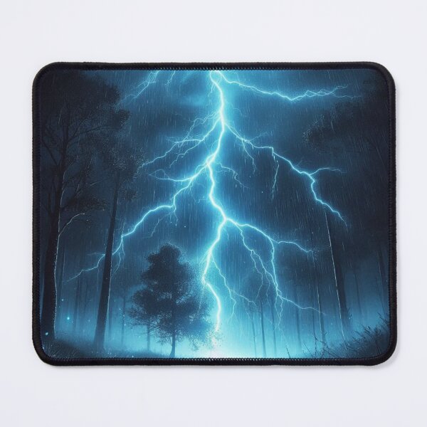 " powerful and spectacular design of blue lightning" Mouse Pad for Sale ...