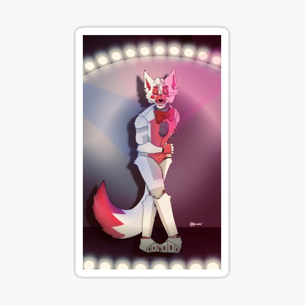 "Funtime Foxy On His Stage" Sticker for Sale by DogIsShark | Redbubble