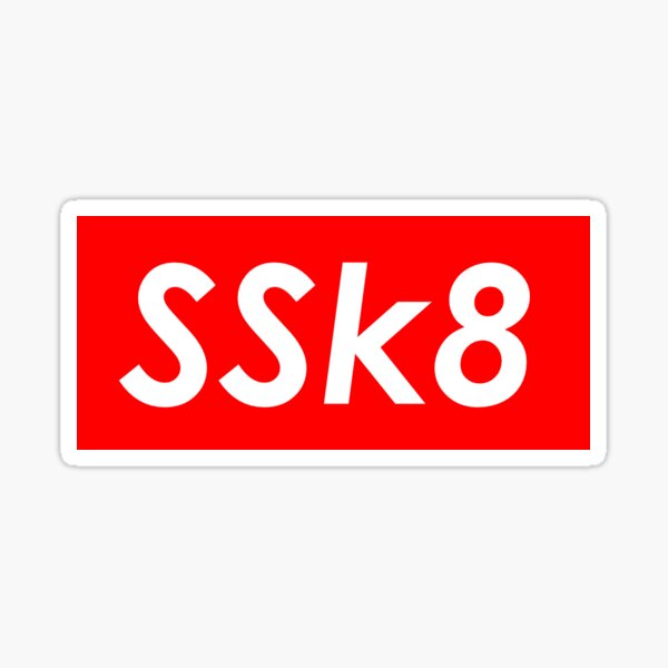 "SSk8 Crew Merch - Box Logo" Sticker for Sale by KingKobi | Redbubble