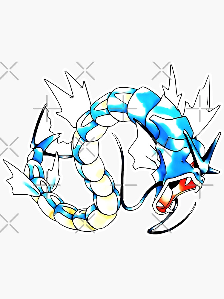 "Gyàrados Retro Sprite" Sticker for Sale by MindExpansion | Redbubble