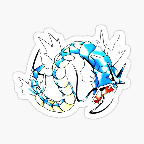 "Gyàrados Retro Sprite" Sticker for Sale by MindExpansion | Redbubble