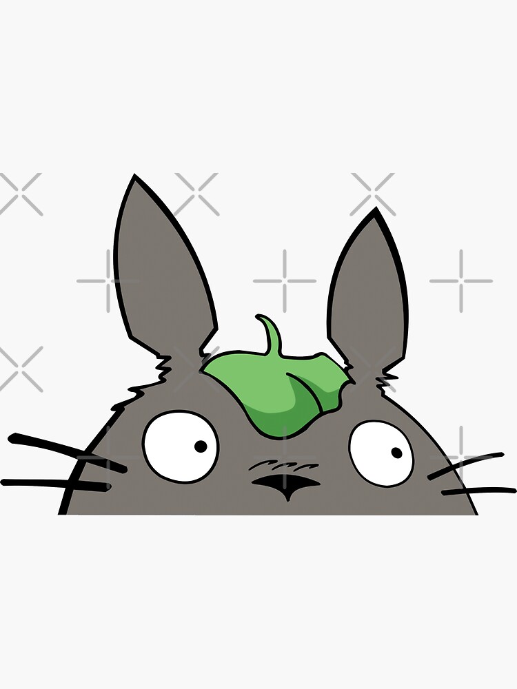 "Cute Totoro Peeking, Funny Peeker" Sticker for Sale by Andreeapoplaza ...