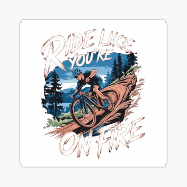 "Ride with Fire" Sticker for Sale by ThreadChords | Redbubble
