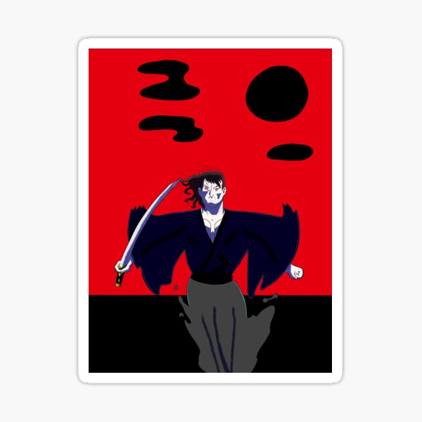 "Charging Samurai" Sticker for Sale by RedEyeWolf | Redbubble