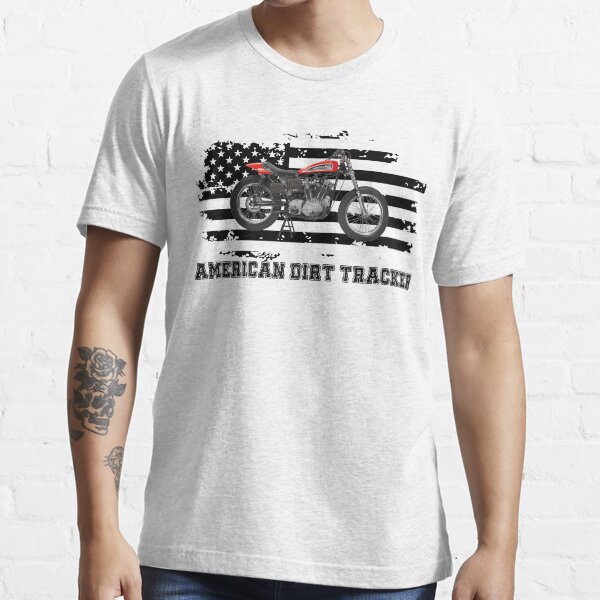 "American Dirt Tracker Flat Track Racer Dirt Track Racer" T-shirt for ...
