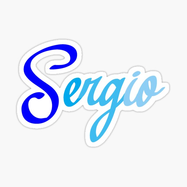 "Sergio" Sticker for Sale by Shalomjoy | Redbubble