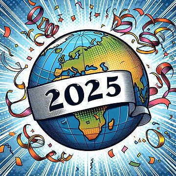 "World map 2025" Sticker by fazube | Redbubble
