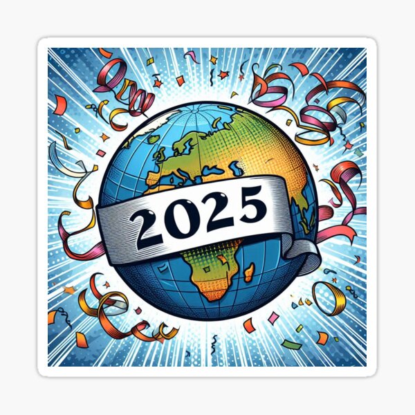 "World map 2025" Sticker by fazube | Redbubble