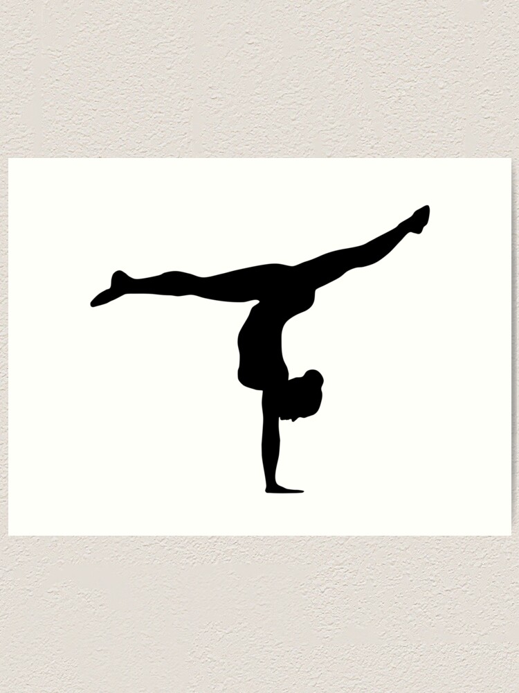Gymnastics Clipart Black And White Handstand