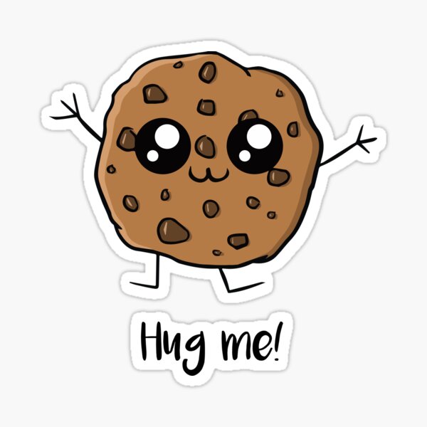 "Cookie "Hug me!"" Sticker by ColorHurricane | Redbubble
