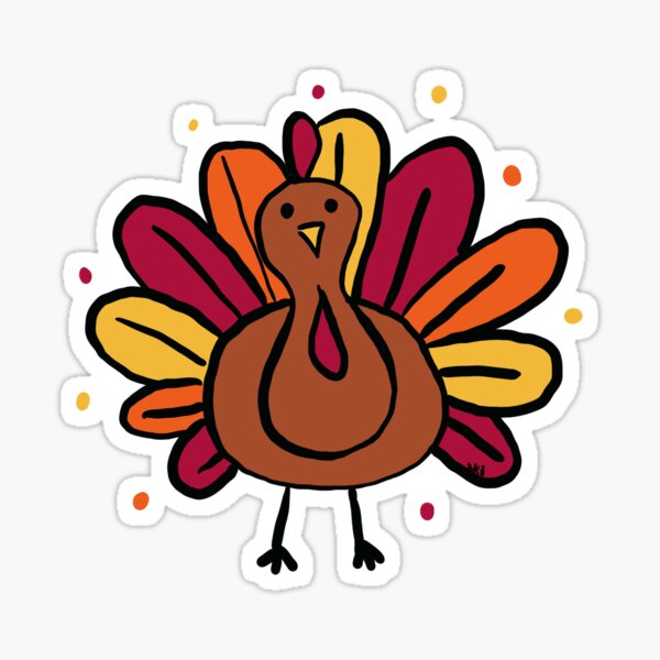 "Happy turkey day" Sticker for Sale by savannahwashere | Redbubble
