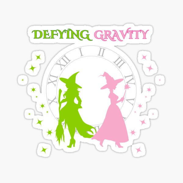 "Defying Gravity Wicked Elphaba and Glinda Sparkles" Sticker for Sale ...