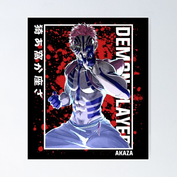 "Demon Slayer - Akaza" Poster for Sale by Otaku Emporium | Redbubble