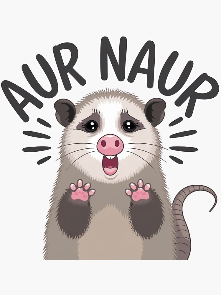 "Aur naur funny bumper sticker" Sticker for Sale by MasnMusg | Redbubble