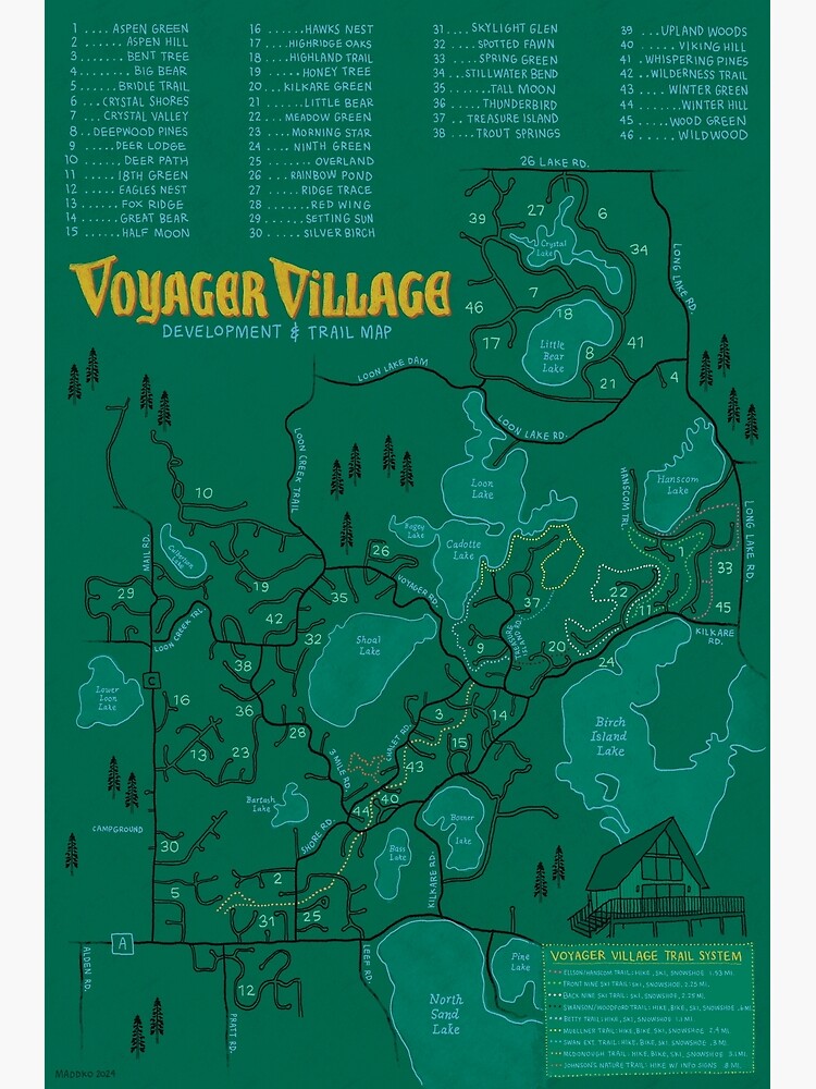 "Voyager Village, WI Map" Art Print for Sale by maddko | Redbubble