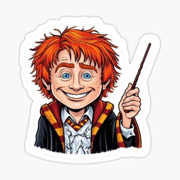 "Ron Weasley" Sticker for Sale by SharkosParadise | Redbubble