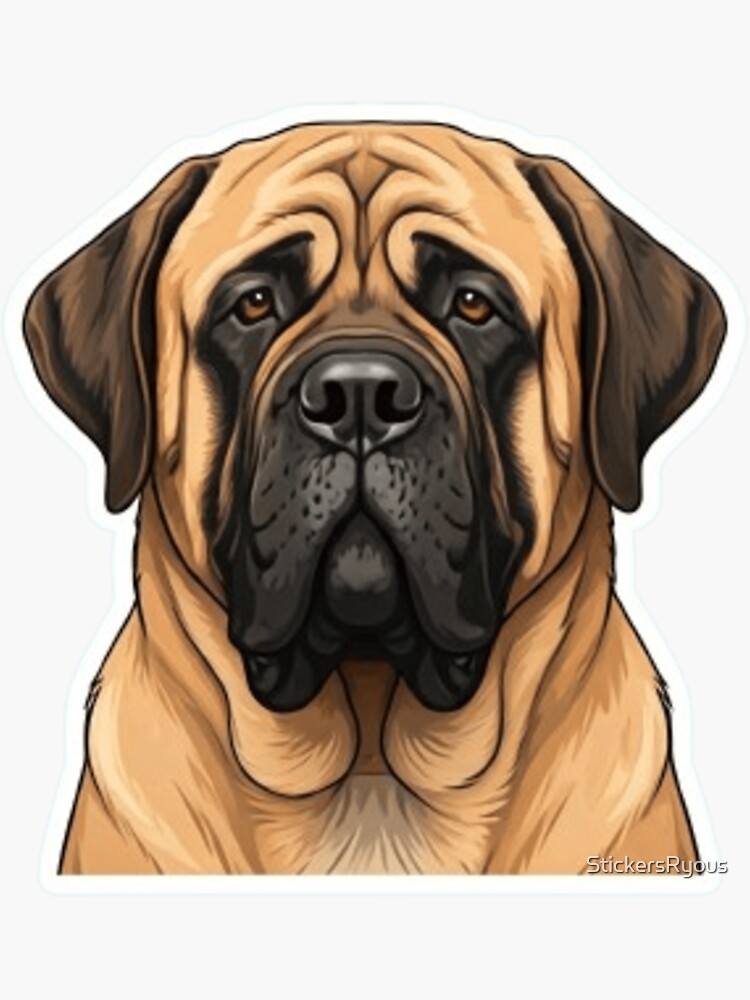 "Majestic Mastiff" Sticker for Sale by StickersRyous | Redbubble
