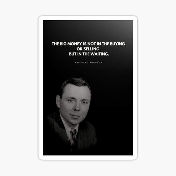 "Charlie Munger Quote Portrait" Sticker for Sale by SuccessInsanity ...