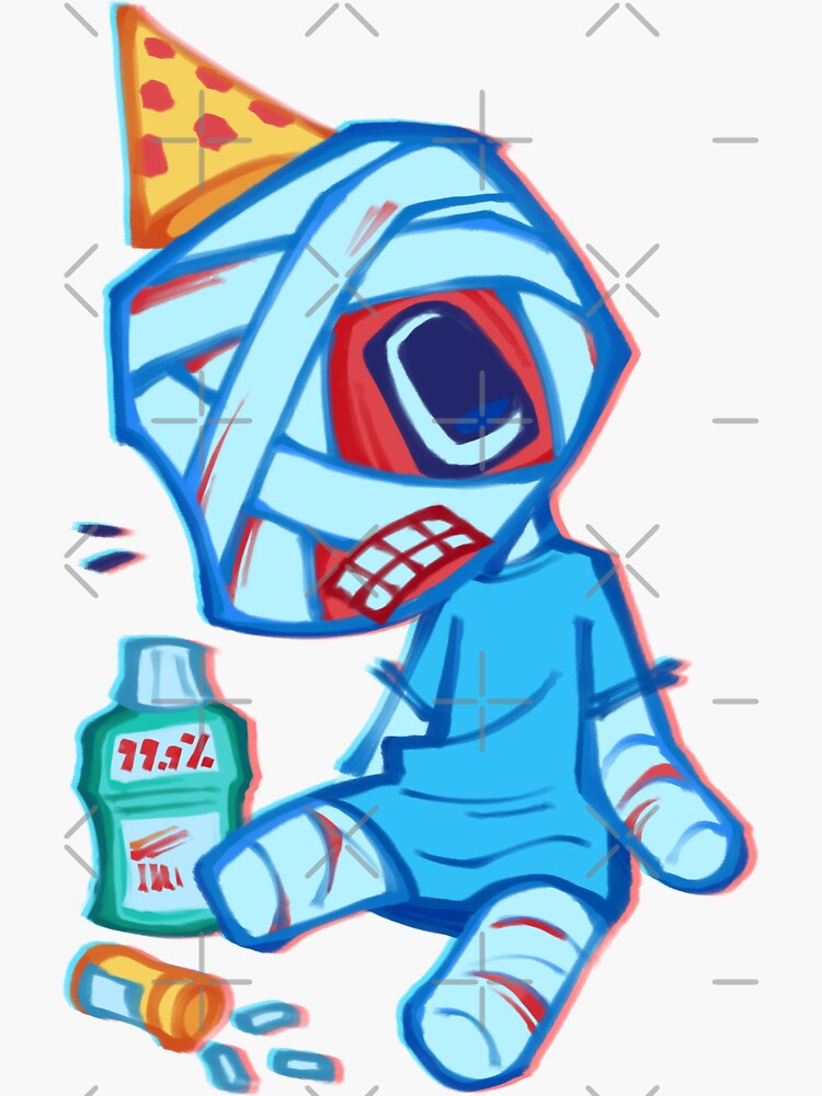 "captain curly mouthwashing" Sticker for Sale by thestinkiest | Redbubble