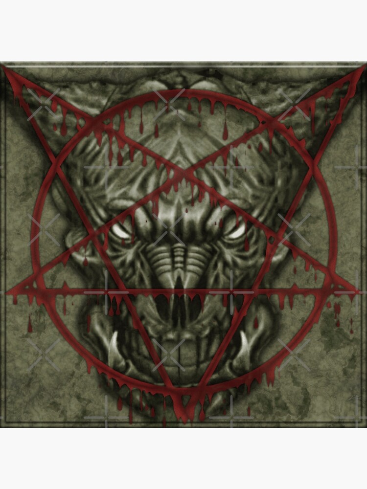 "Classical Marble Face monster wall from Doom II Game" Photographic ...